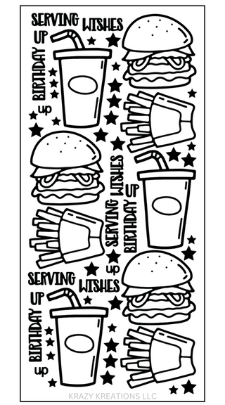 Stickers - Outline Stickers - Theme Park - Krazy Kreations