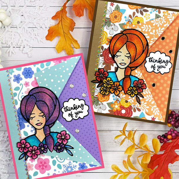 Thinking of You Girl Outline Sticker - Krazy Kreations