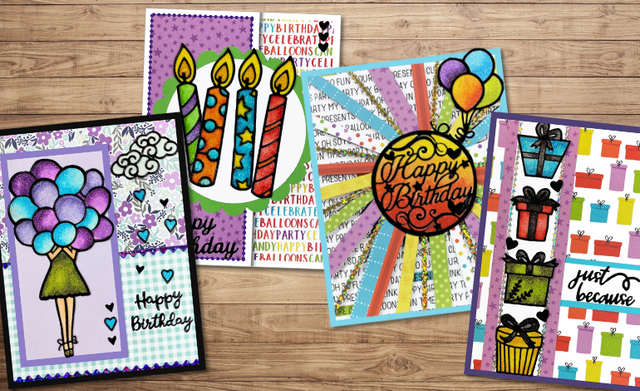 Birthday Outline Stickers at Krazy Kreations