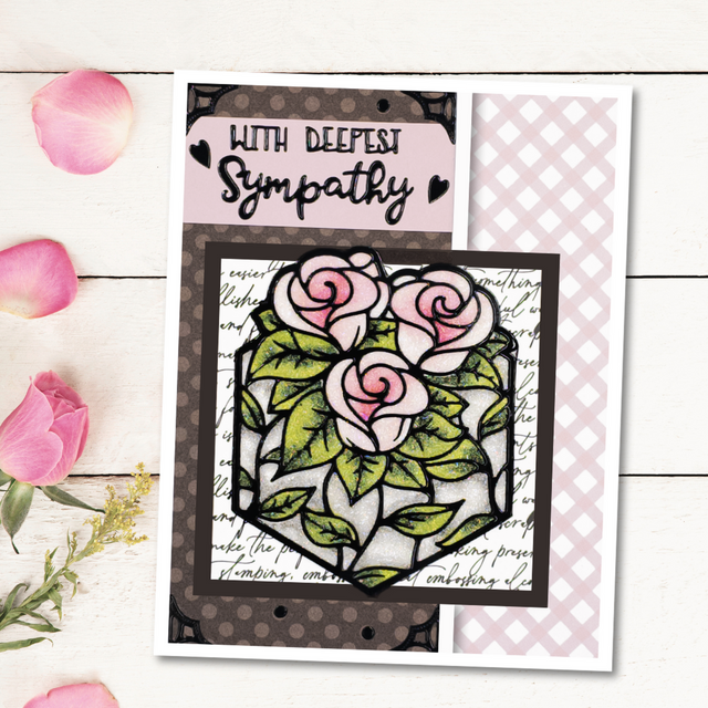 Flower Hexagon Outline Sticker - Krazy Kreations