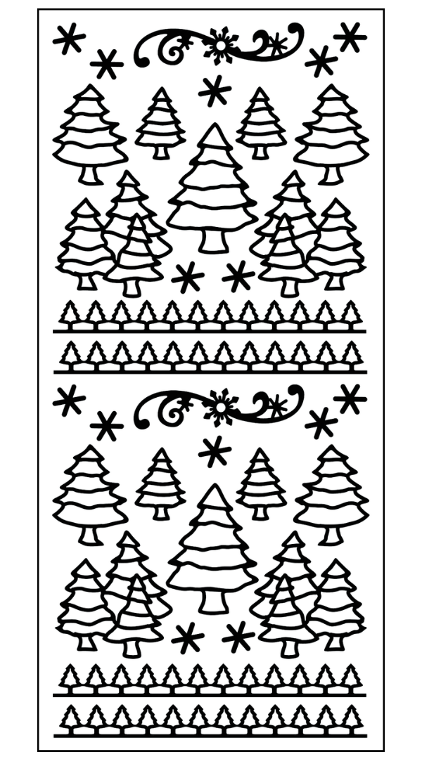 Tree Globe Outline Sticker - Krazy Kreations