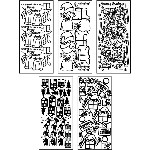 Santa Workshop Outline Sticker - Krazy Kreations