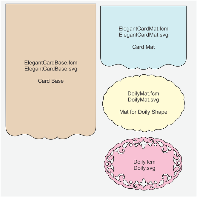 Elegant Edge Card Bundle - SVG, FCM & PDF Digital Cut Files - Krazy ...