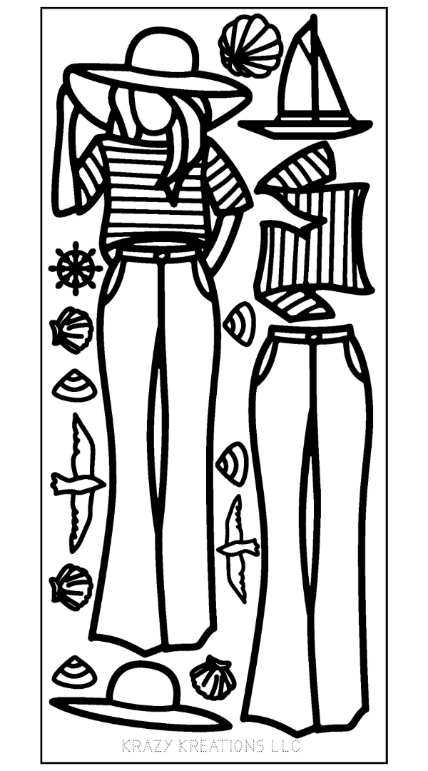 Stickers - Outline Stickers - Paper Dolls - Page 1 - Krazy Kreations