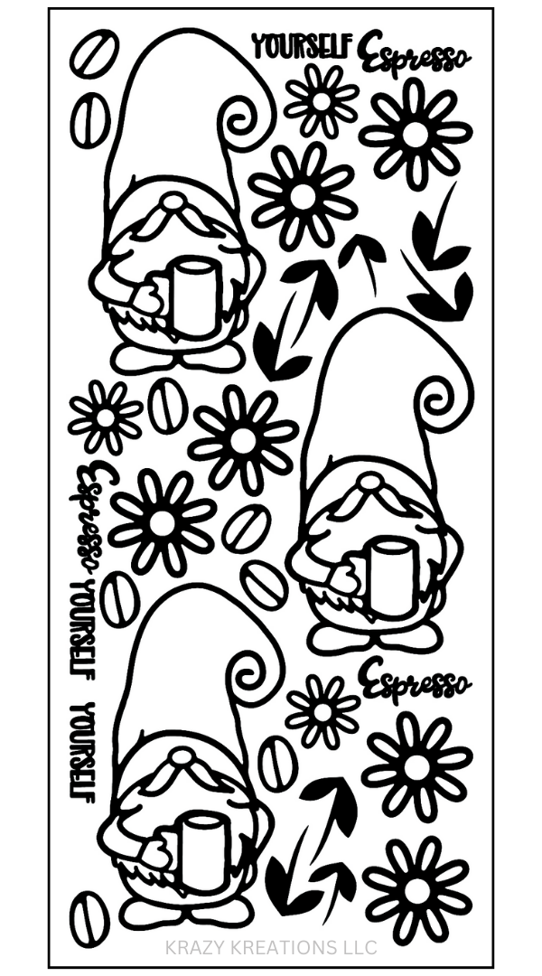 Coffee Medicine Outline Sticker - Krazy Kreations