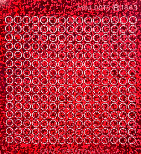 Mini Dots Sticker, Holographic Red - Krazy Kreations