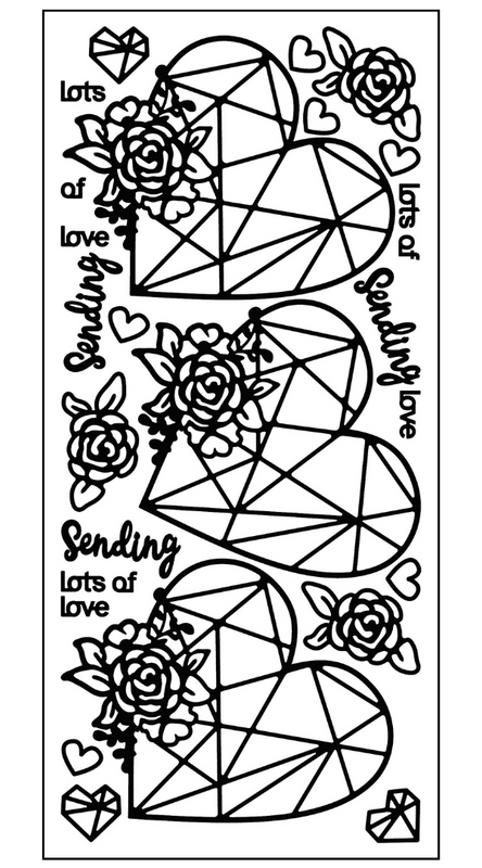 geometric heart coloring pages
