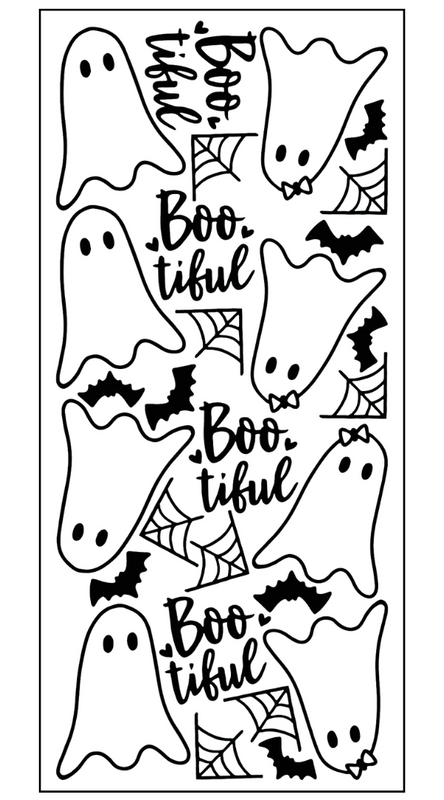 Ghosts Outline Sticker - Krazy Kreations