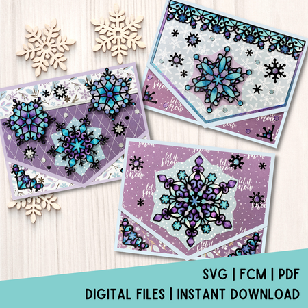 Envelope Flap Card Bundle - SVG, FCM & PDF Digital Cut Files - Krazy ...