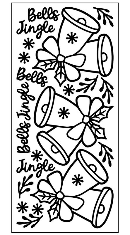 Jingle Bells Outline Sticker - Krazy Kreations