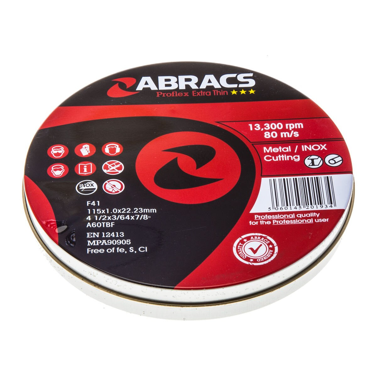 Abracs Proflex Extra Thin INOX Cutting Disc 115mm x 1mm (10 Pack ...