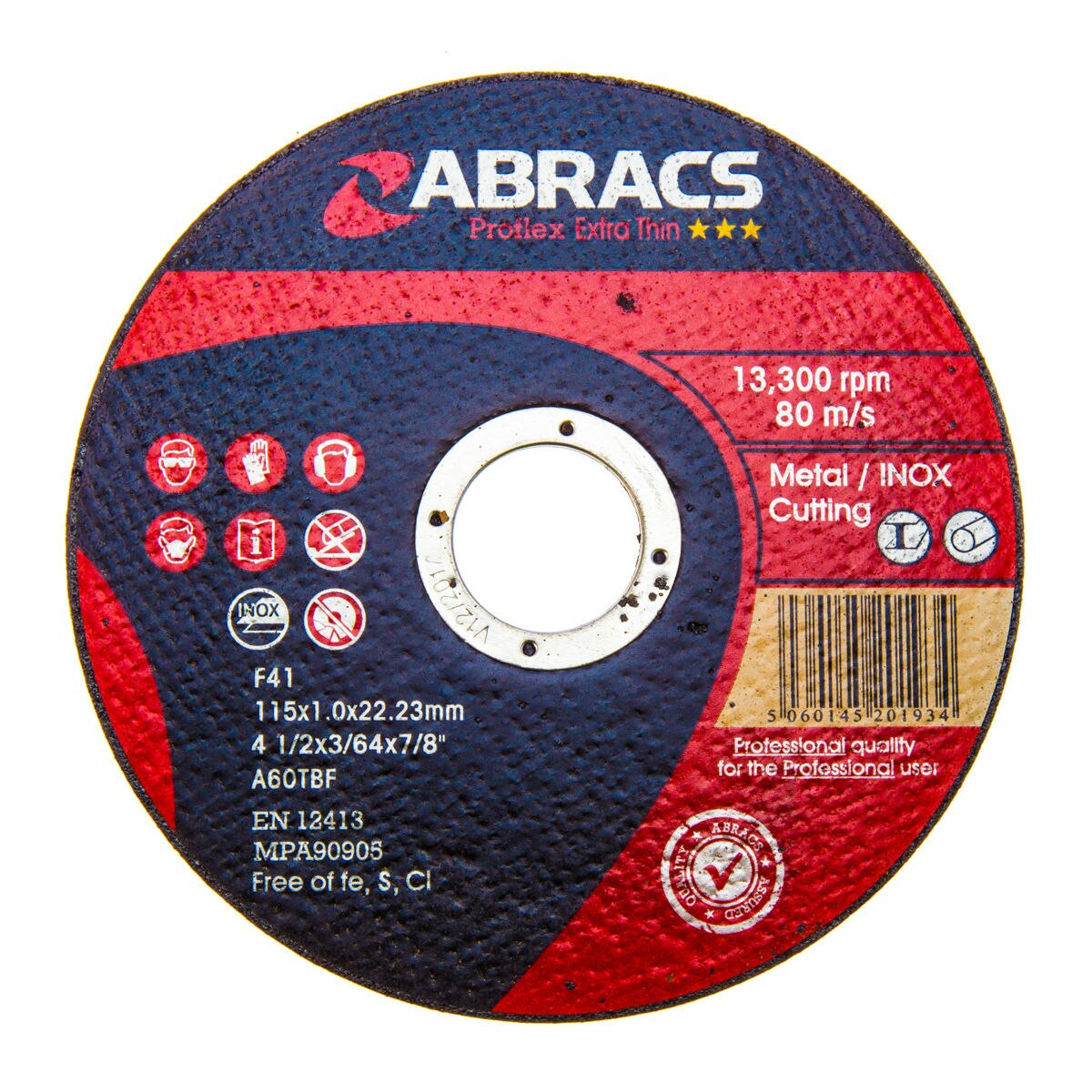 Abracs Proflex Extra Thin INOX Cutting Disc 115mm x 1mm (10 Pack ...