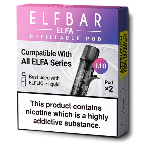 Elf Bar Elfa Refillable Pods | Pack of 2 | Orderly Distro