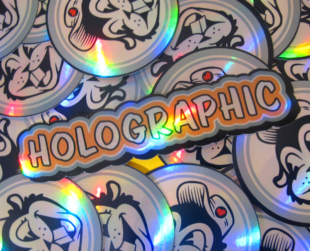 Custom Holographic Stickers | Die Cut | Busy Beaver