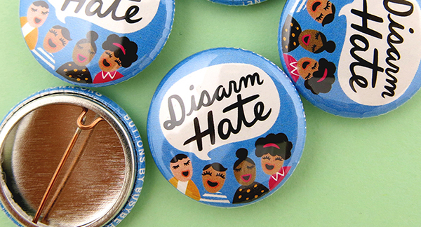Disarm Hate with Anti-Gun Violence Custom Buttons - Busy Beaver Button Co.