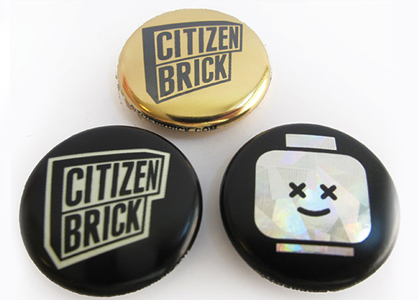 Citizen Brick Buttons Up - Busy Beaver Button Co.