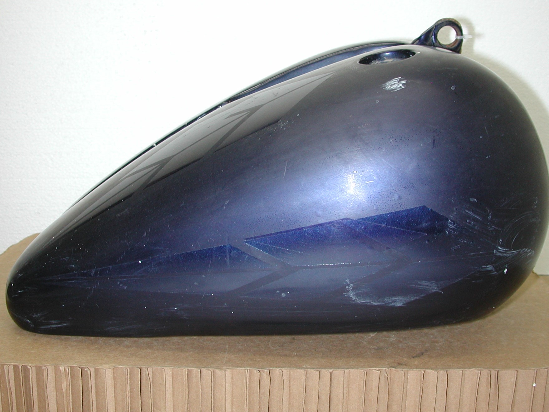 HARLEY DAVIDSON Softail 84-99 OEM Black 5.2 Gal Motorcycle Split Fuel ...