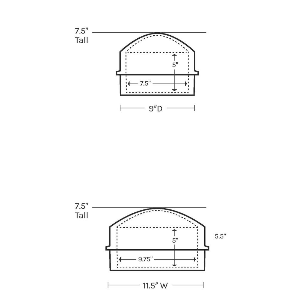 Crowne Compact Urn Vault for Box Burial - White