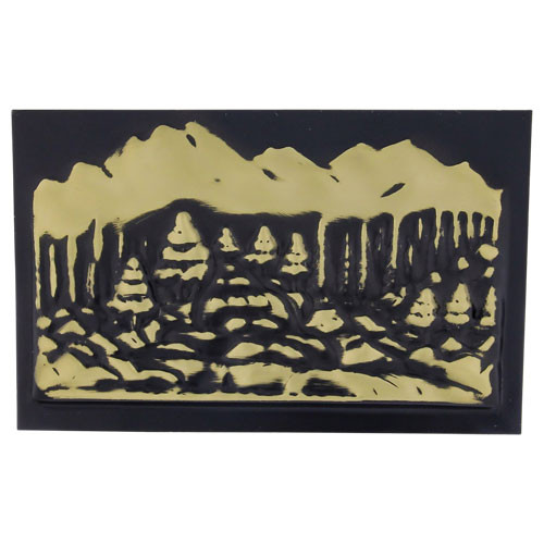 Champion Sandstone Urn Vault with Mountain Forest Plate