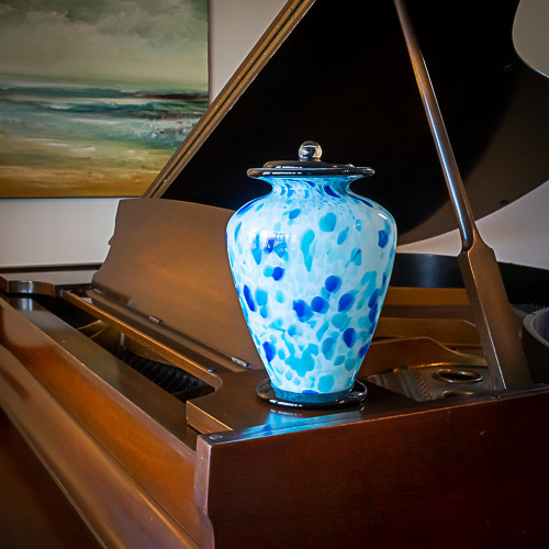Canto Hand Blown Glass Cremation Urn