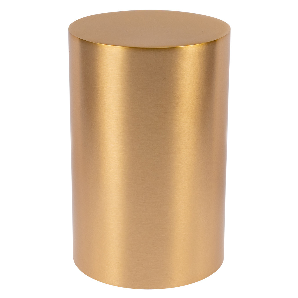 Gold Cylinder Sheet Bronze Urn