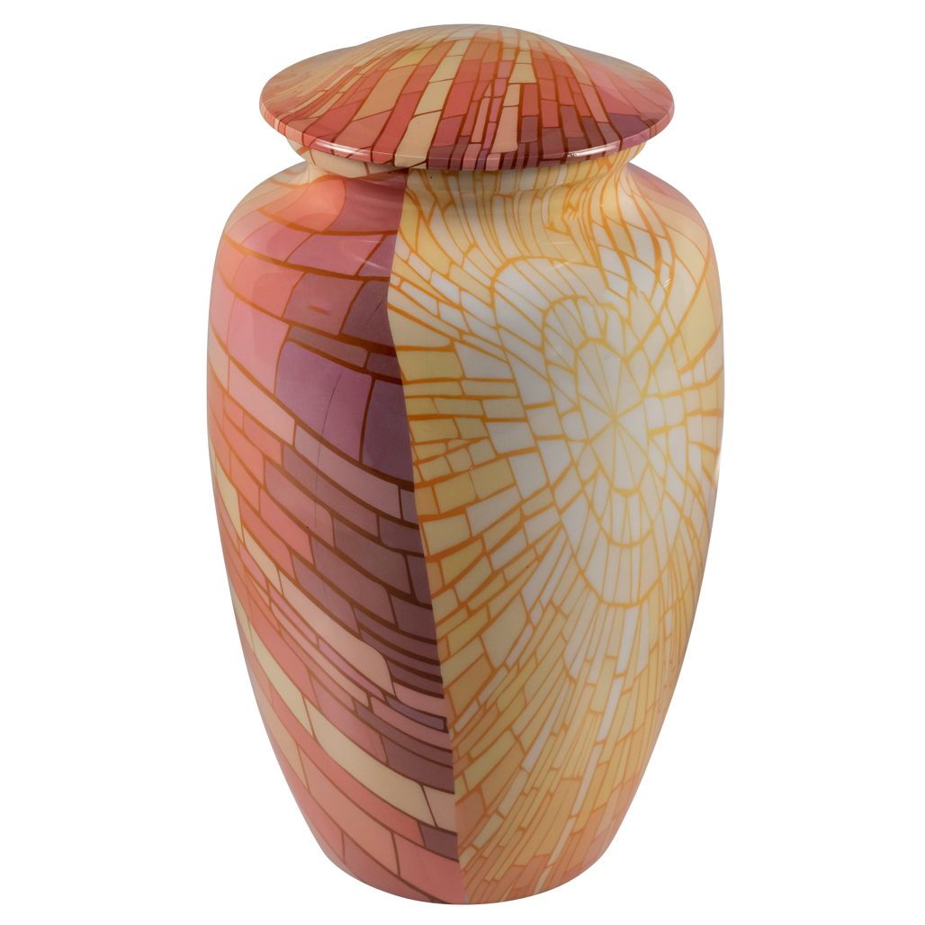 Sunburst Aluminum Cremation Urn