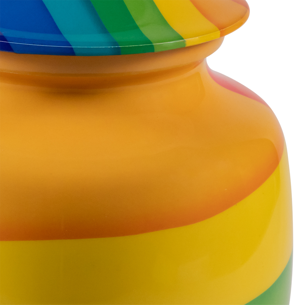 Rainbow Wave Aluminum Urn