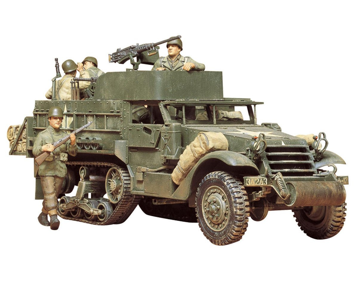 Tamiya 1/35 U.S. Armored Personnel Carrier M3A2 Half-Track Model Kit ...