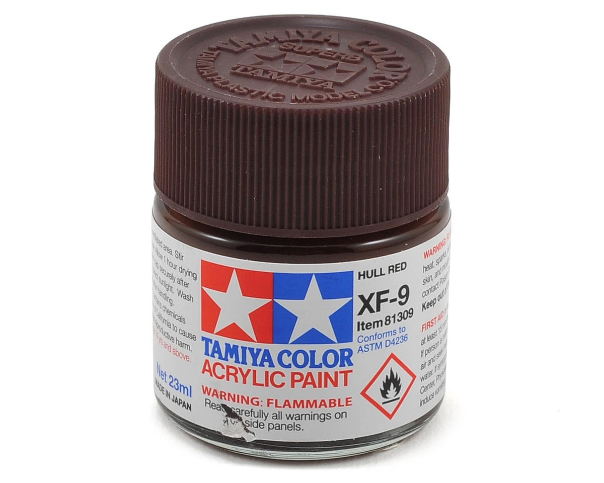 Tamiya XF-9 Flat Hull Red Acrylic Paint (23ml) - Dynamic Performance R/C