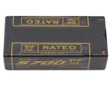 Team Exalt "X-Rated" Shorty 2S 135C LiPo Battery (7.4V/5700mAh) w/5mm ...