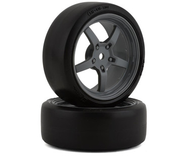 Kyosho Fazer Pre-Mounted TC Tire w/5-Spoke Racing Wheel (Grey) (2 ...