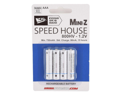 Kyosho Speed House Mini-Z AAA NiMh Batteries (800HV) (4) - Dynamic ...