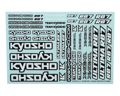 Kyosho RB7 Decal Sheet - Dynamic Performance R/C