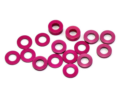 175RC B6/B74/YZ2 Aluminum Hub Spacer Set (Pink) - Dynamic Performance R/C