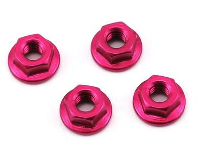 175RC Aluminum 4mm Serrated Wheel Nuts (Pink) - Dynamic Performance R/C