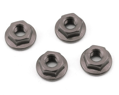 175RC Aluminum 4mm Serrated Wheel Nuts (Grey) - Dynamic Performance R/C