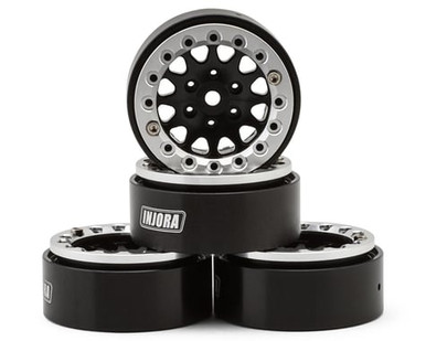 Injora 1.3" D-Slot Aluminum Micro Crawler Beadlock Wheels (27g ea ...