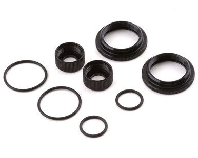 Team Associated 12mm Shock Collar & Seal Retainer Set (Black) - Dynamic ...