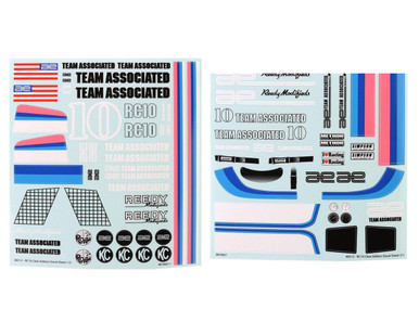 Team Associated RC10CC Decal Sheets - Dynamic Performance R/C