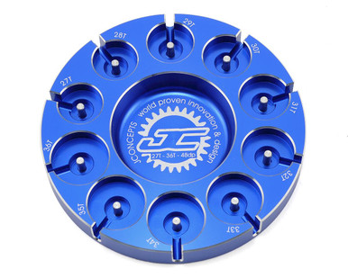 JConcepts Aluminum Pinion Puck Stock Range (Blue) - Dynamic Performance R/C