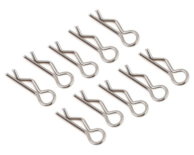 JConcepts Compact Angled Body Clips (10) (Silver) - Dynamic Performance R/C
