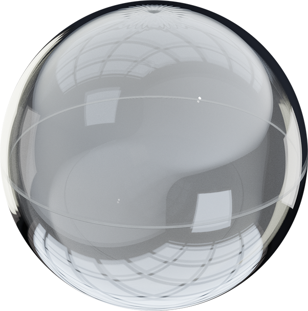Two Piece Acrylic Hollow Sphere Chic Functional