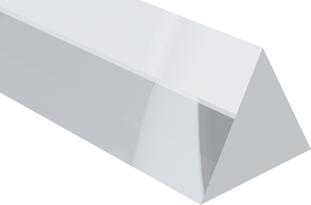 Plastic-Craft | Acrylic Extruded Clear Equilateral Triangle Rod