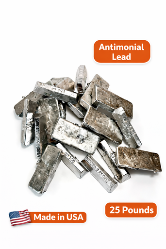 25 lb Hard Lead Mini Ingots – 2-4% Antimony Bullet Casting Alloy | Made ...