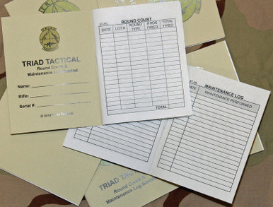 Round Count & Maintenance Log Book - Triad Tactical Inc