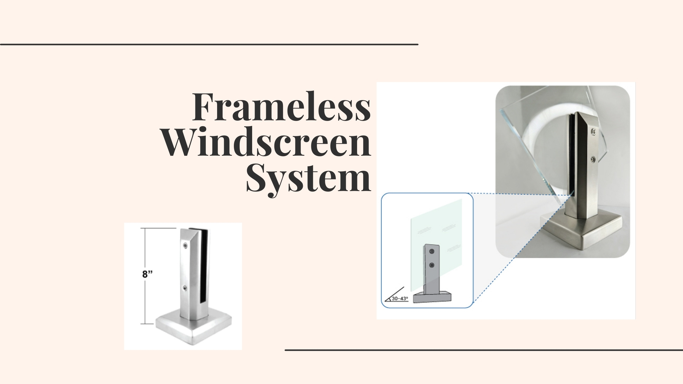 Say Goodbye to Bulky Barriers with TAG Hardware's Frameless Windscreen ...