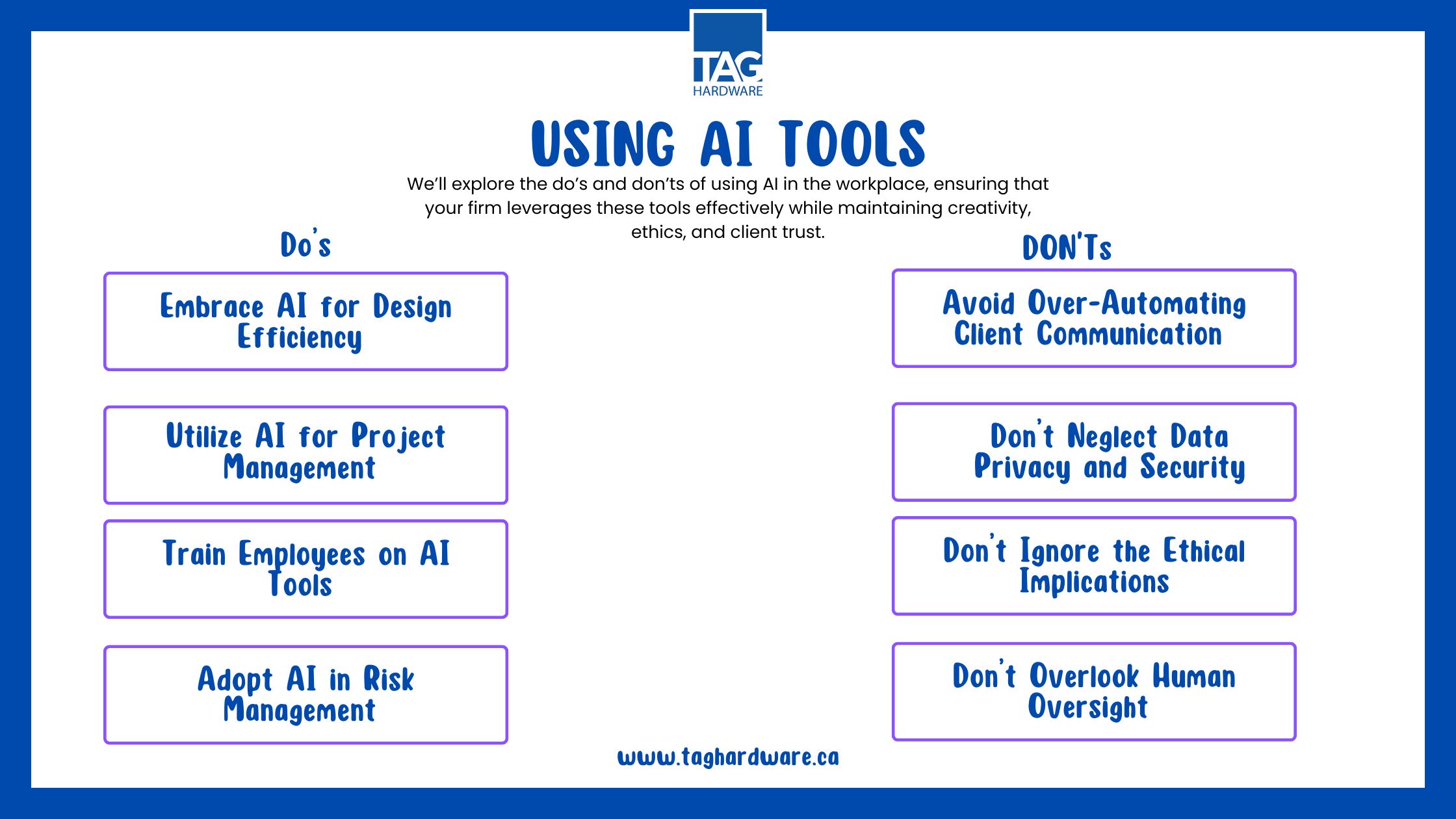 The Do's and Don'ts of Using AI Tools in the Workplace for an ...