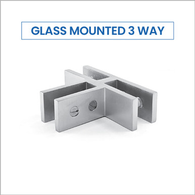 GC5G3WAY1012 | 3 WAY GLASS TO GLASS BRACKET - TAG HARDWARE
