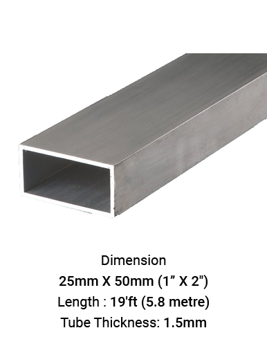 TU4937251915S HandRail 25 mm x 50 mm - TAG HARDWARE