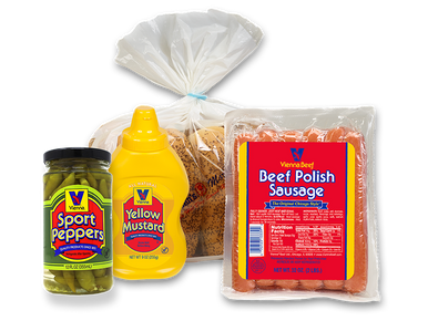 Chicago Style Hot Dog Kit 16 PACK Vienna Bef
